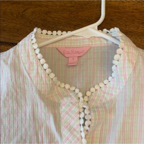 Lilly Pulitzer | Tops | Lilly Pulitzer Pink Green Gingham Plaid Top | Poshmark